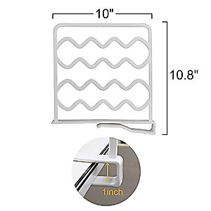 Mebbay Closet Shelf Dividers, 12 Pack Plastic Closets Shelves Organizer, Wood Shelf Divider for Clothes, Book and Bedroom Organization