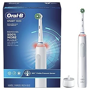 Oral-B Smart 1500 Electric Power Rechargeable Battery Toothbrush, White