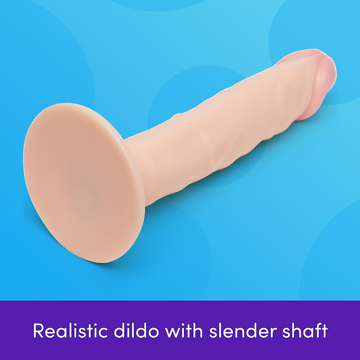Lovehoney Lifelike Lover Anal Dildo - 6 Inch Realistic Dildo for Men, Women and Couples - Firm Slimline with Suction Cup - Beginner Adult Sex Toy - Waterproof - Flesh Pink