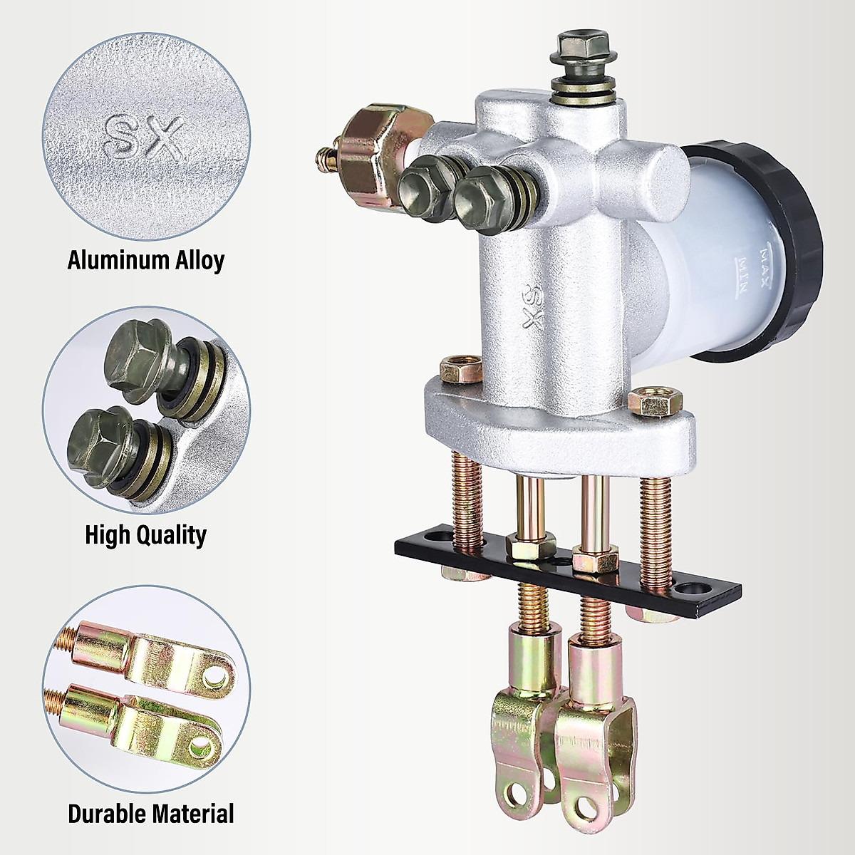 AuInLand Hydraulic Brake Master Cylinder, Go Kart Master Cylinder, for 90cc 110cc 125cc 150cc 200cc 250cc Go Kart