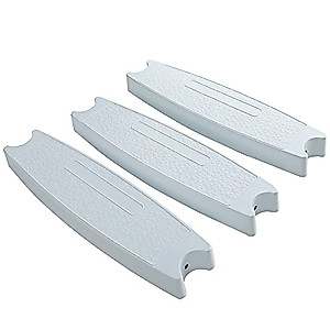 ECOTRIC Universal 18" Swimming Pool Ladder Steps Molded Plastic Rung Step Pedal Accessory Ladder Tread 87901 (3Pcs)