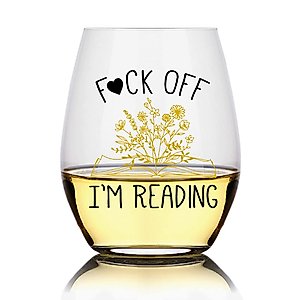 Perfectinsoy I'm Reading Wine Glass, Cute Funny Book Club Gifts for Lovers of Reading & Fun Librarians, Bookworm Gift, Reader Wine Glass, Gift for Readers, Gift for Book Lovers, Gag Gift for Women