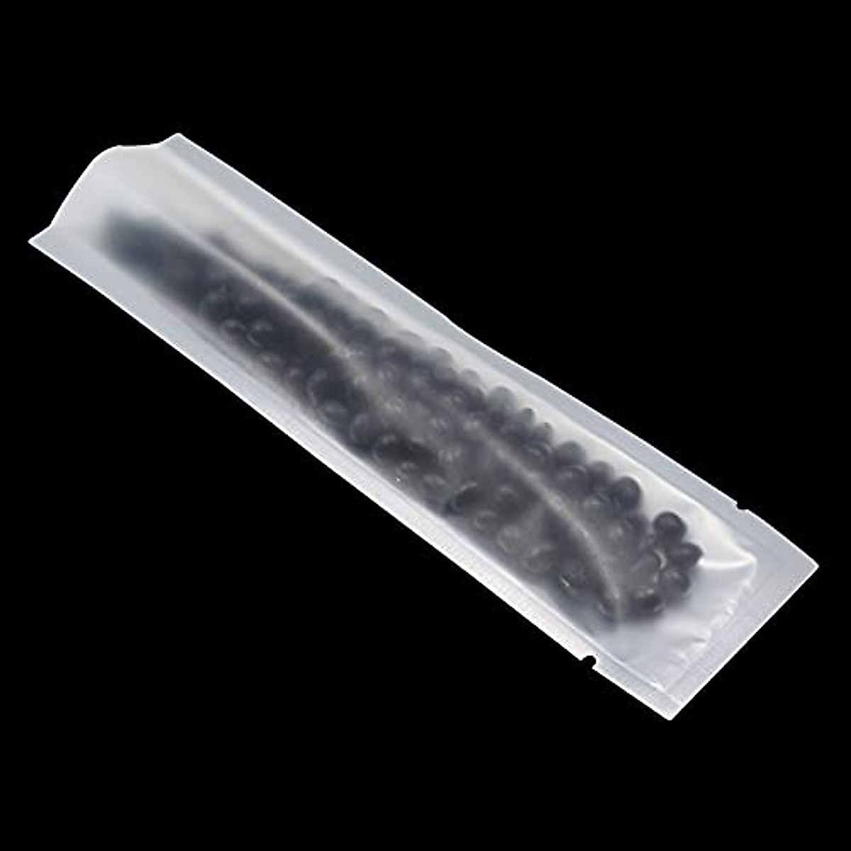 100 Pcs 2.1x7.08 inch (Inside Size 1.77x6.69 inch) Clear Front Vacuum Heat Sealable Pure Foil Bag Pouch for Packaging Food Storage Aluminum Foil Package