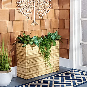 SAFAVIEH Outdoor Collection Rita Natural Woven Rectangular Flower Rack