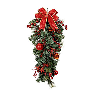 Christmas Decorations Merry Christmas Wreath Decor Hanging Garland Winter Holiday Xmas Home Deco