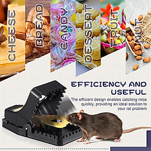 Qualirey Mouse Traps Indoor for Home Rat Traps for House Small Mice Traps Reusable Rat Traps Snap Traps Quick Effective Mouse Catcher Safe Mousetrap for Family and Pet (24 Pcs)
