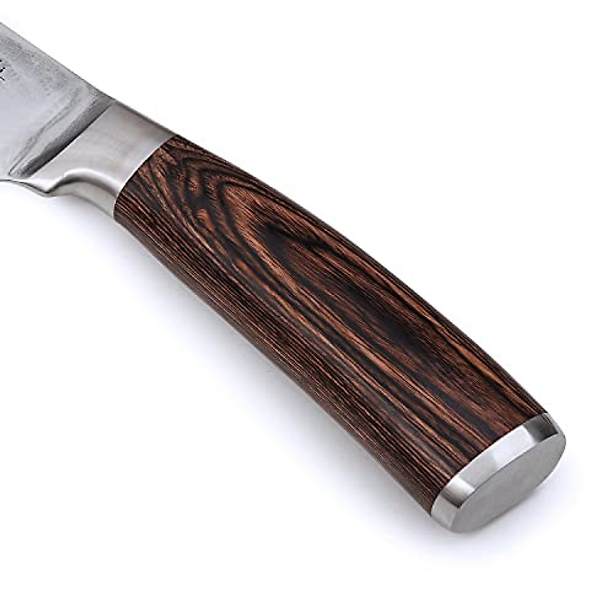Wakoli Edib Damascus Knife Nakiri with Sharp 6.8 Inch Blade made of 67 Layers Steel with VG10 Core I Professional Kitchen Knife made of Genuine Damascus Steel with Pakka Wood Handle