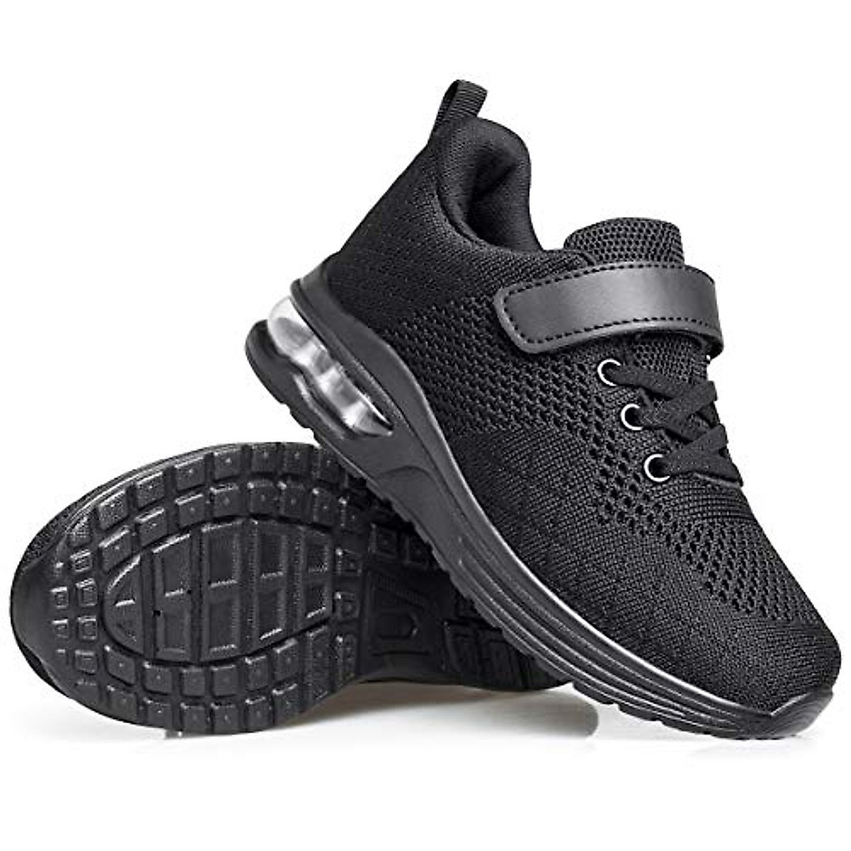Anlarach Kids Toddler Shoes Boys Girls Athletic Running Shoes Air Cushion Sneakers for Toddler 6 allblack