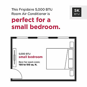 Frigidaire FHWC054WB1 Window Air Conditioner, 5000 BTU Electronic Controls, White