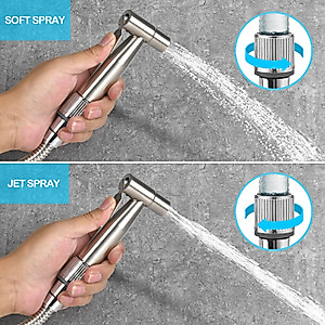 Blissland Bidet Sprayer for Toilet with Adjustable Water Pressure, Handheld Bidet Sprayer Kit, Bidet Sprayer Set- Stainless Steel