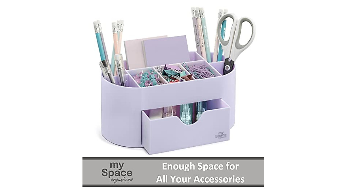 Buy Acrylic Desk Organizer - Light Purple Office Storage