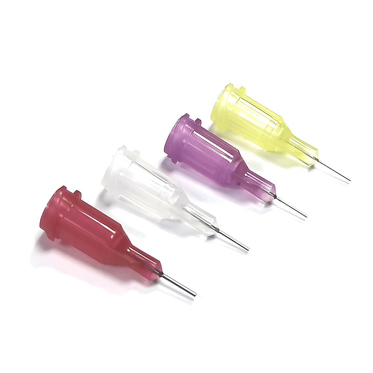 SANANTS 0.25 Inch Synthetical Microtrace Blunt Tip Dispensing Needle with Luer Lock,Precision Acidified Stainless Steel,Match Low Viscosity Liquids,4 Different Sizes，20 PCS