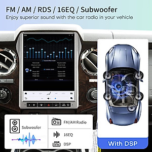 Qualcomm Car Radio for Ford F250 F350 F450 2013 2014 2015 2016 SYNC2 Stereo Android 13 Replacement Carplay Android Auto Upgrade 12.1 Inch 2K IPS Touch Screen Tesla Style Navigation Multimedia Play