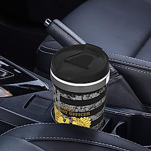 OSUKI Army Retired Chief Warrant Officer Emblem Cw2 Coffee Travel Mug Stainless Steel Straw Travel Tumbler Vacuum Insulated Keep Cold