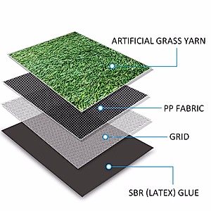Petgrow PET Grow 6FTx8FT Pet Pad Artificial Realistic & Thick Fake Mat for Outdoor Garden Landscape Dog Synthetic Grass Rug Turf