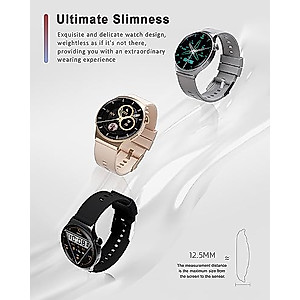 FILIEKEU Smart Watch for Men Women 1.5 Inch Screen Blood Pressure Oxygen Sleep Monitor Bluetooth Call Smart Watches IP68 Waterproof Fitness Tracker Smartwatch for Android iPhone Black