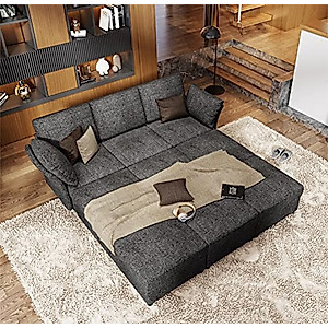 AMERLIFE Sectional Sofa- Modular Sectional Couch, Middle Seat(Dark Grey)