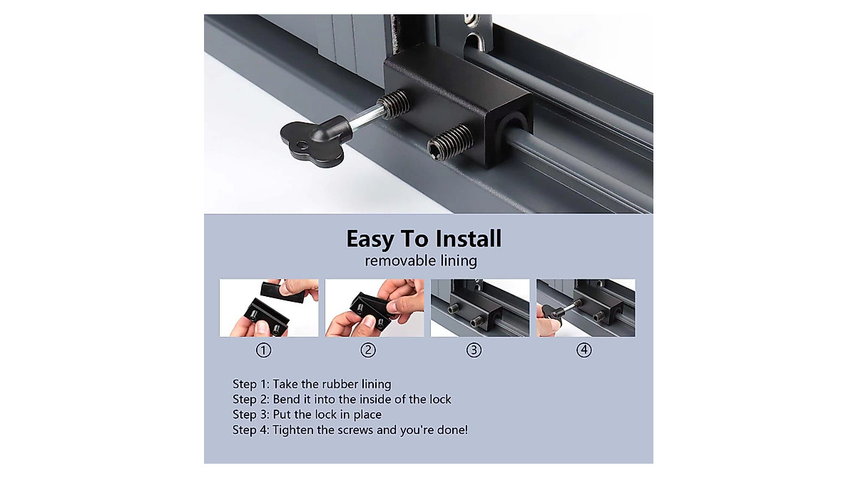 Secure Sliding Window Locks with Keys - Easy Installation and ...
