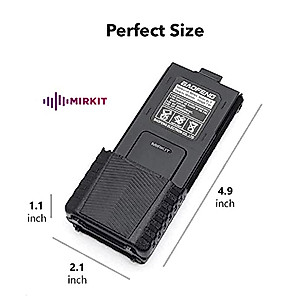 Mirkit Baofeng Accessories Set: Baofeng Battery BL-5L 3800mah with Baofeng USB Charging Cable Compatible with Baofeng UV- 5R MK2 MK3 MK4 MK5 BF-F8HP UV-5RX3 RD-5R UV-5RTP UV-5X3 by Mirkit Radio