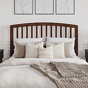 AFI Richmond Queen Size Headboard with Attachable Charger in Walnut