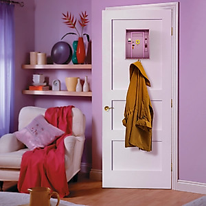 VUEJIC Friends Key Holder & Monica's Door Frame Keychain Cute Home Gift for TV Show Merchandise Lovers, Purple Handmade Home Decorative Wall, Organizer Mail Key Holder for Wall (Silvery Gift)