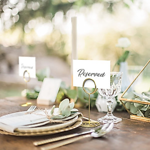 10 Pack Silver Reserved Table Signs for Wedding Party Restaurant - Reserved Signs for Wedding - Double Sided Reserved Table Signs - Silver Reserved Signs for Tables - Silver Tent Reservation Cards