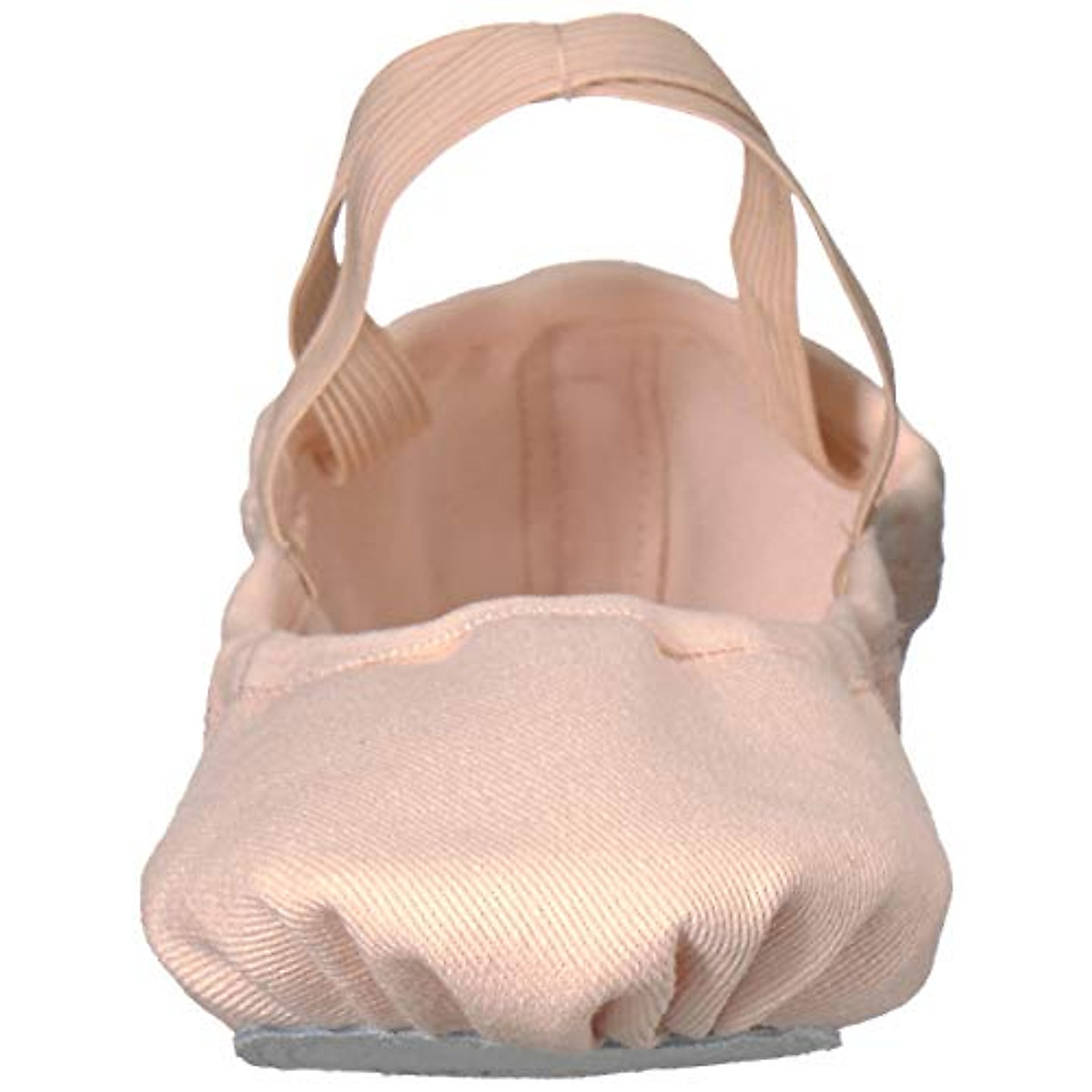 Danzcue Adult Stretch Canvas Split Sole Ballet Slipper, Pink, 10.5 M