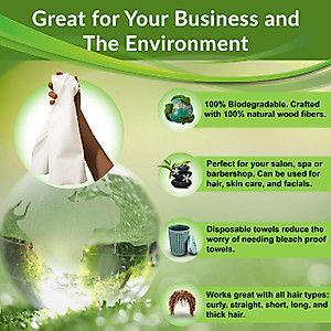 FRAMAR Disposable Towels for Salon, Hair Towels for Women, Salon Towels Bleach Safe White Spa Towels for Hair Drying Towel, White Towels Bulk, White Gym Towels Pack – 50 Pack Disposable Towel