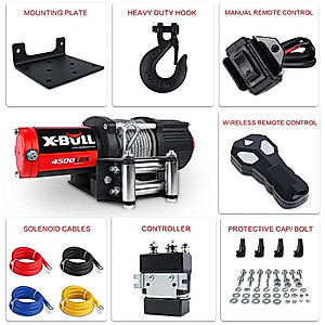 X-BULL 4500LBS Steel Wire Electric Winch