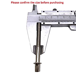 TUOREN Drum Set Hardware 12-Pack Stainless Steel Drum Tight Screw Tension Rods for Percussion Instrument Parts (M6 x50mm)