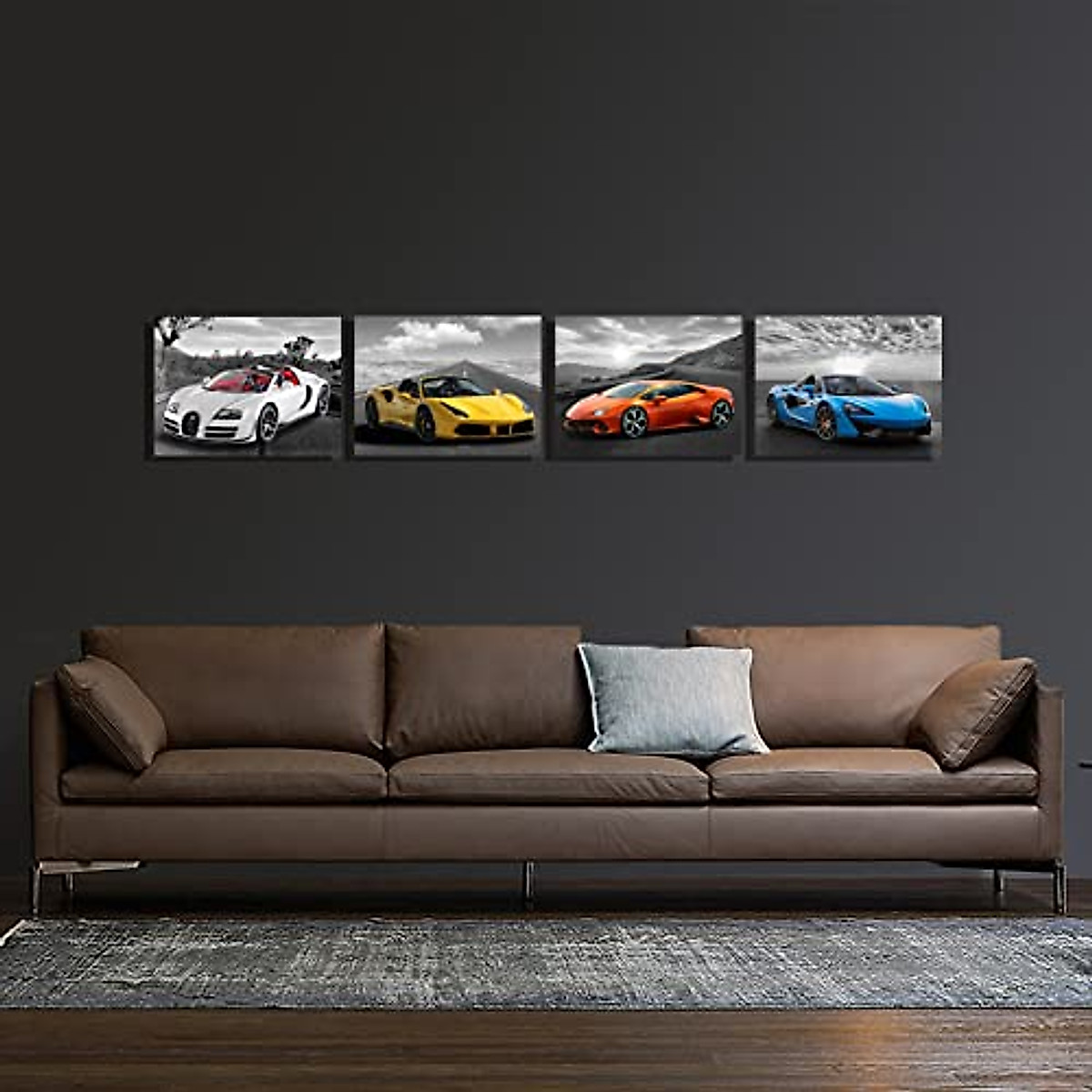 Car Poster Wall Art for Boys & Men | Modern Sports Car Decor