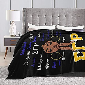 Beyli Sigma Gamma Rho Blanket - 50" X 40" Throw Blanket for Her Or Girlfriend, Sigma Gamma Rho Sister Gift