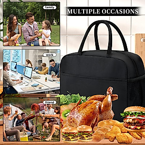 douyadady Lunch Bag Women/Men Lunch Box Women/Men (black lunch bag)