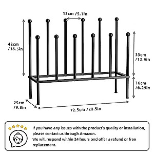 pickpiff Free Standing Shoe Racks - Black Metal Boot Rack, Shoe Organizer for Dorm Room, Closet, Entryway, Bedroom, Patio Outdoor, Hallway, Black Shoe Rack Organizer, Shoe Storage Fit for 6 Pairs