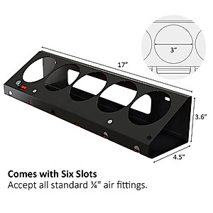 Generic Spray Bottle Organizer Wall Mounted Pneumatic Tools Holder Garage Organiser Sturdy Black Easy Installation Tools Storage Rack