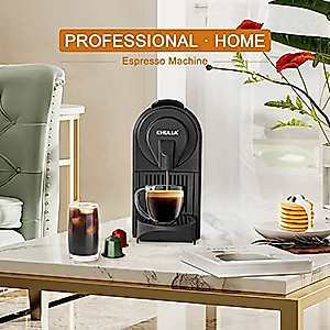CHULUX 1400W Espresso Machine for Nespresso Capsules: Espresso and Lungo Cups, One Cup Premium Italian 20 Bar ODE Pump Espresso Maker - Perfect for Office & Coffee Lovers