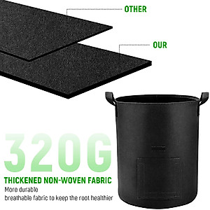 Lyincat 4 Pack 10 Gallon Potato Grow Bags with Flap and Handles, Heavy Duty Fabric Pots for Planting Potato,Carrots