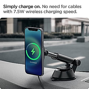 Spigen OneTap Pro Designed for Magsafe Fast Wireless Car Charger Mount (Magnetically Levitate & Fast Charge iPhone 14, 13,12 Models Even The Max Model)