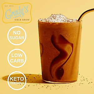 Grady's Cold Brew Coffee | Decaf | New Orleans Style Cold Brew Concentrate | 12 Bean Bags + 1 Pour & Store Pouch | 36 Total Servings