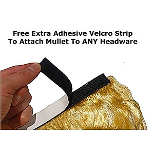 HandinHandCreations USA Blonde Mullet Hat Wig Merica Redneck Exotic Wig