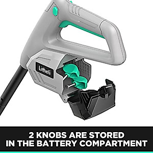 Litheli Cordless Snow Shovel, 20V 12-Inch Battery Powered Snow Thrower, Battery Snow Blower with Auxiliary Handle, with 4.0Ah Li-ion Battery & Charger