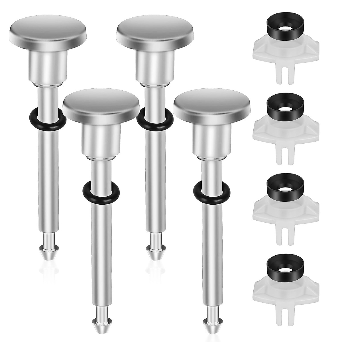 4 Set Tub Spout Diverter Repair Kit for Tub Spout Replacement with O-Ring & Gasket, Diverter Repair Kit-Tub Faucet Repair Replacement Parts for Broken or Leaking Repairs(Silver)