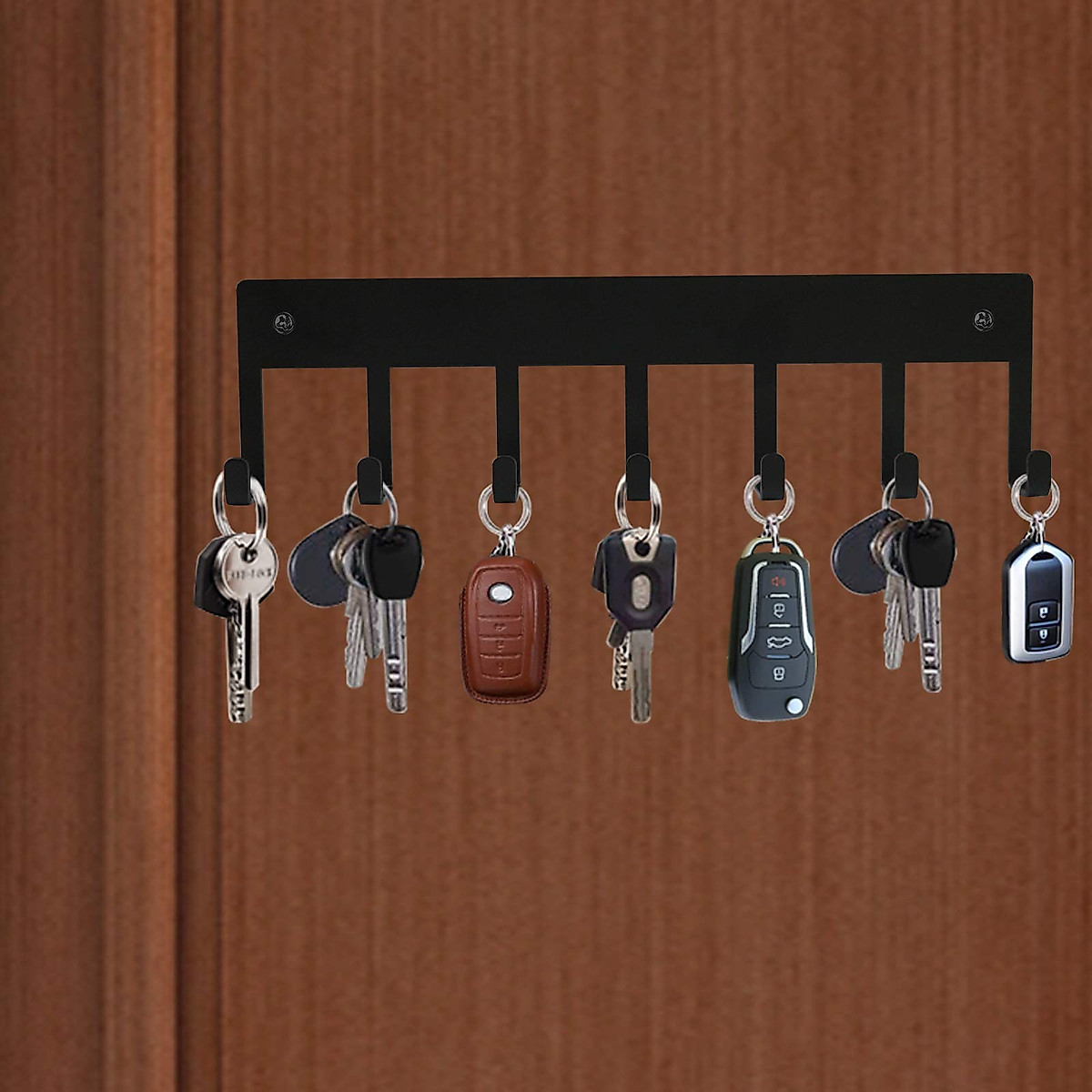 Myartte Key Holder Key Hooks Wall Decorative Zinc Alloy Key Organizer Rack with Screws and Sticker for Entryway, Kitchen, Bedroom, Organize Car Keys, House Keys, Small Accessories and Jewelry