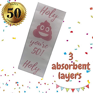 50th Birthday Toilet Paper - Happy birthday toilet paper prank– Funny 50th birthday gifts for men and women– best friend birthday gifts– Novelty Toilet paper roll gag gifts – 3 Ply (50th Birthday)