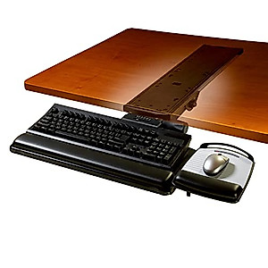 3M Easy Adjust Keyboard Tray, Adjustable Platform, 23-Inch Track, Black (Akt150le)