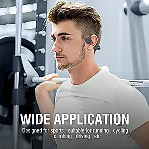 CelsusSound Bone Conduction Headphones with Noise-Canceling MIC, Bluetooth Waterproof Sport Headphone, Open Ear Stereo Headphones up to 10H of Music and Calls, Wireless Headset for Running and Workout
