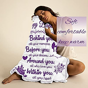 SUPER PANDA Birthday Gifts for Women - Flannel Sofa Throw Blankets 50 x 60 Inch Gifts for Women Birthday Unique Happy Birthday Decorations for Women