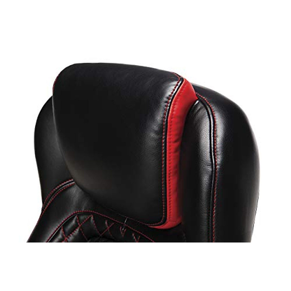 OFM Essentials Collection Racing Style SofThread Leather High Back Office Chair, in Red