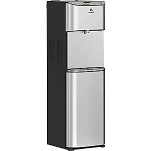 Avalon Hand-Free Touchless Electric Bottleless Water Cooler Dispenser with BioGuard- 3 Temperatures, Digital Clock with Temperature Control, Self Cleaning, Anti-Microbial Coating, Stainless Steel