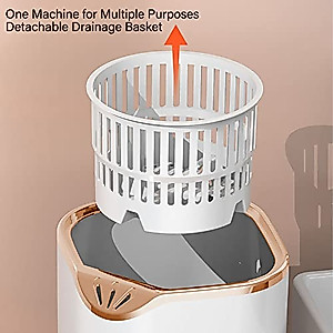 Dpofirs Mini Washing Machine, 4L Capacity Portable Laundry Washer, No More Splashing, Ultrasonic Home Washer for Camping Apartments Dorms College Rooms (US Plug)